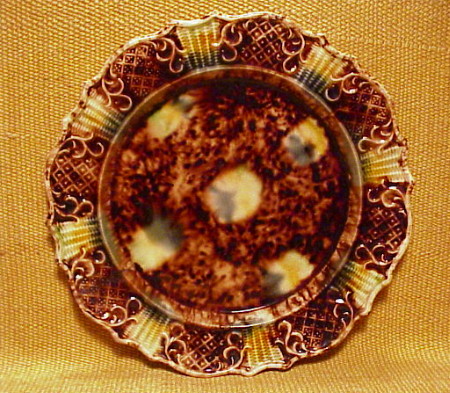 Eighteenth Century Earthenware Plate Tortoiseshell Glaze So-Called ...